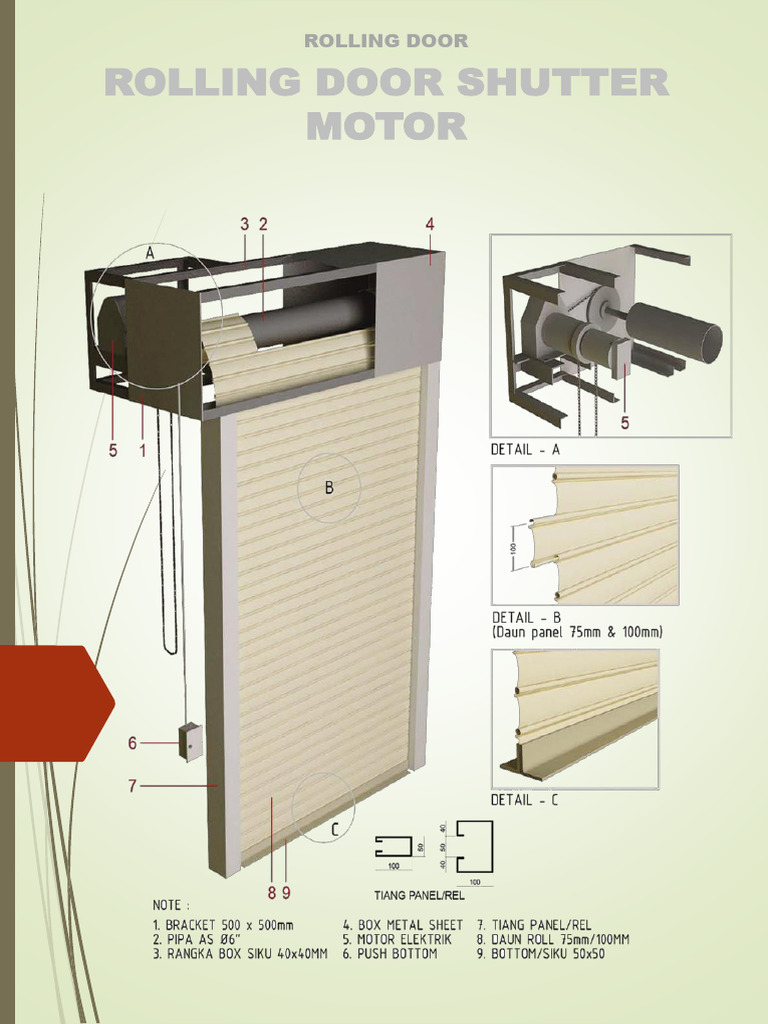 Rolling Door Shutter Motor Specifications | PDF