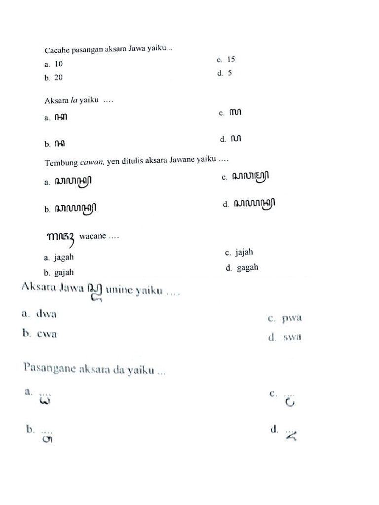 B Jawa g5 Ulangan Besok 22 Mei | PDF