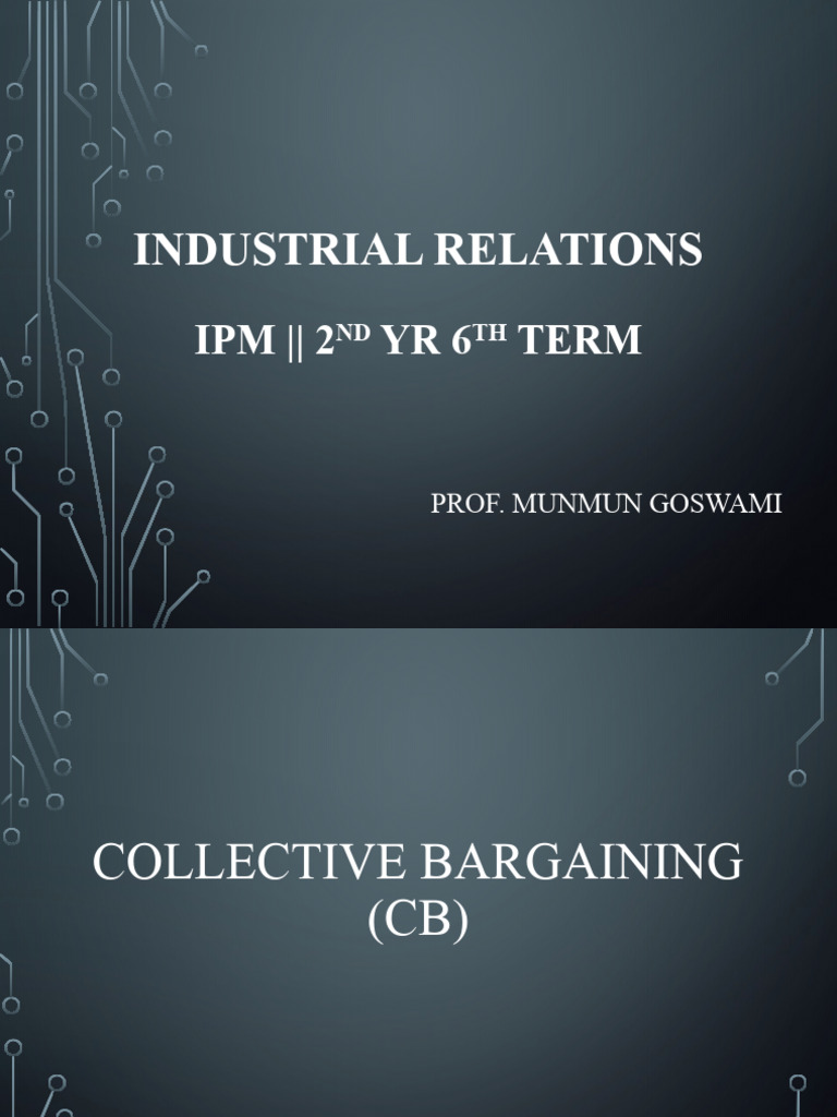 Industrial Relations: IPM - 2 YR6 Term | PDF | Employment | Trade Union
