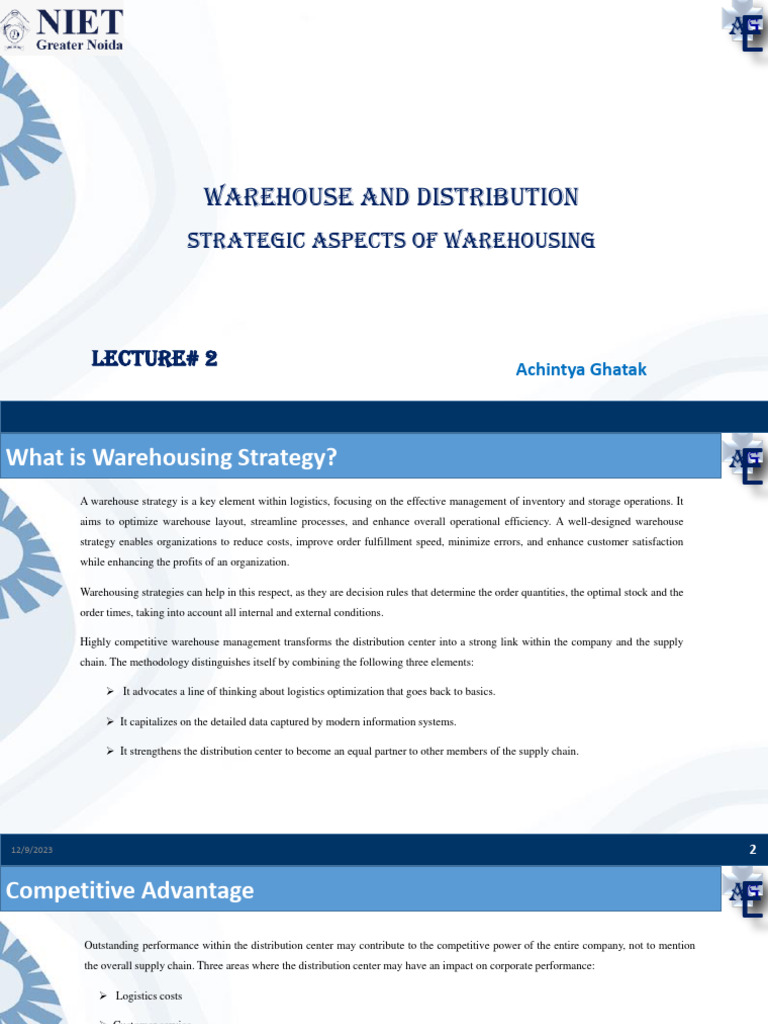 Strategic Warehouse Location Planning | PDF | Warehouse | Cost Of Living