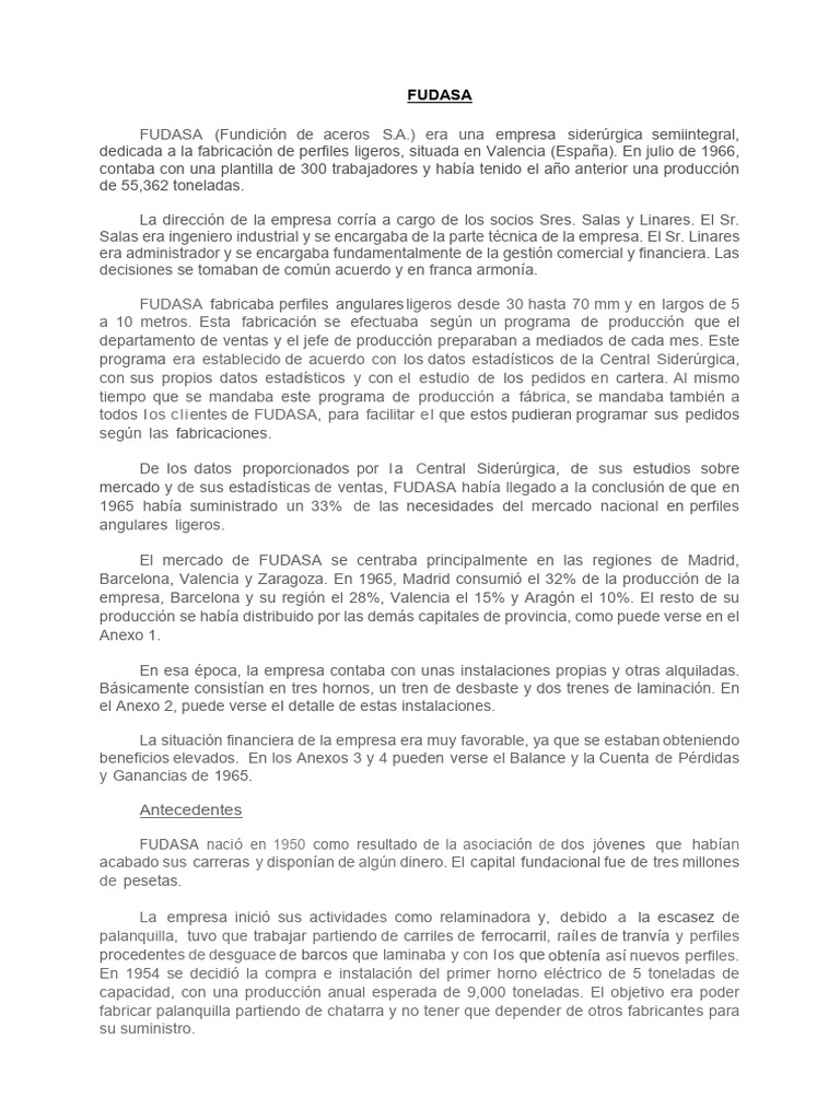 FUDASA: Historia y Plan de Expansión | PDF | Mercado (economía) | Business