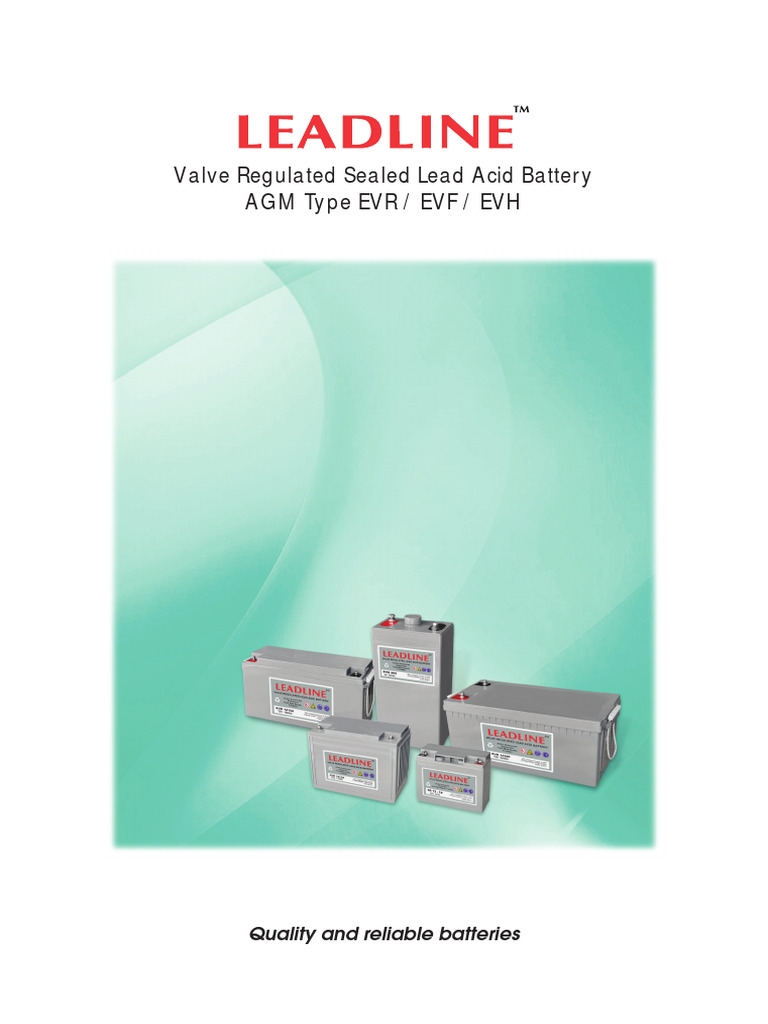 Leadline-Evr Evf Evh | PDF | Galvanic Cells | Battery (Electricity)