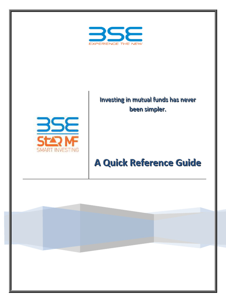 Bse Star MF User Manual | PDF | Investment Fund | Investing