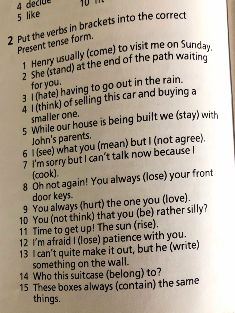 FCE p 14 present tenses | PDF