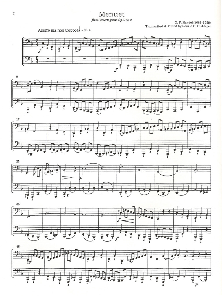 Menuet - 1 | PDF