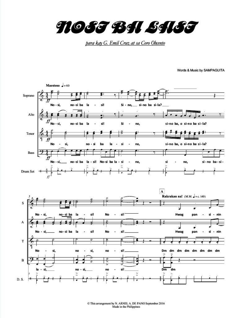 Nosi Balasi Music Sheet | PDF