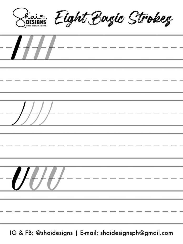 Basic Lettering Workshop Worksheet | PDF