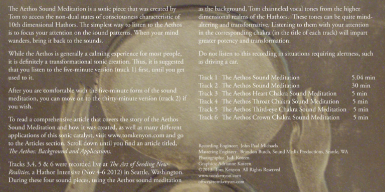 Aethos Liner Notes | PDF