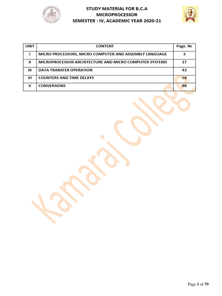 Microprocessor | PDF | Central Processing Unit | Random Access Memory