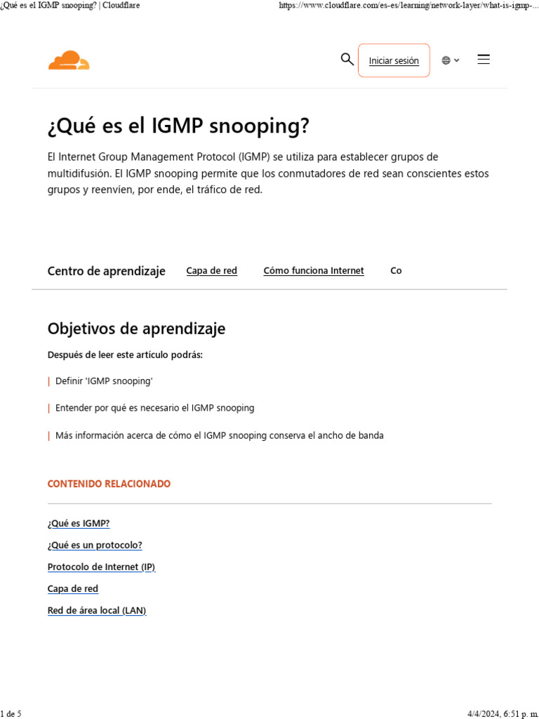 ¿Qué es el IGMP snooping Cloudflare | PDF | Red de computadoras ... ¿Qué es el IGMP snooping Cloudflare | PDF | Red de computadoras ...