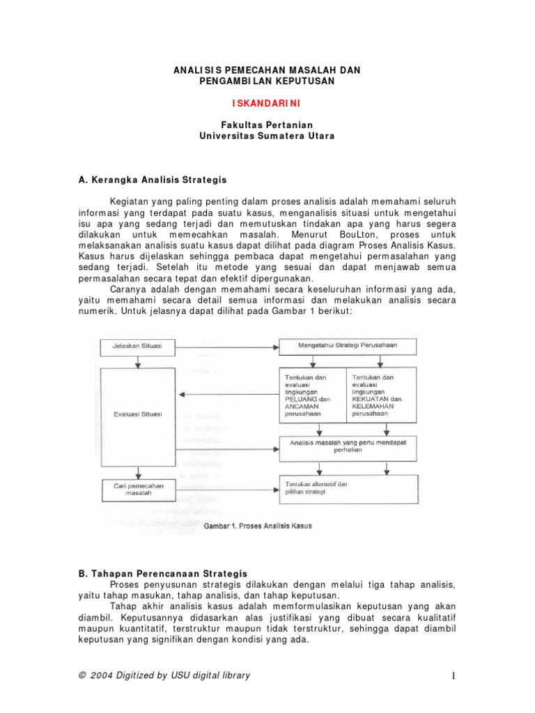 Analisis Strategis Pemecahan Masalah | PDF | Komputer
