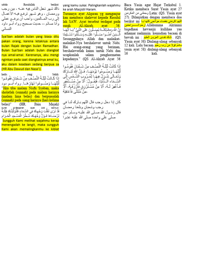 Sabda Rasulullah Berikut | PDF