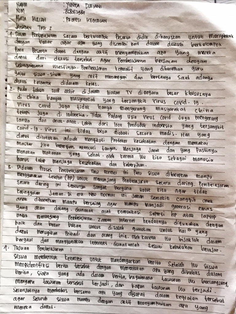 Profesi Keguruan TMK 2 | PDF