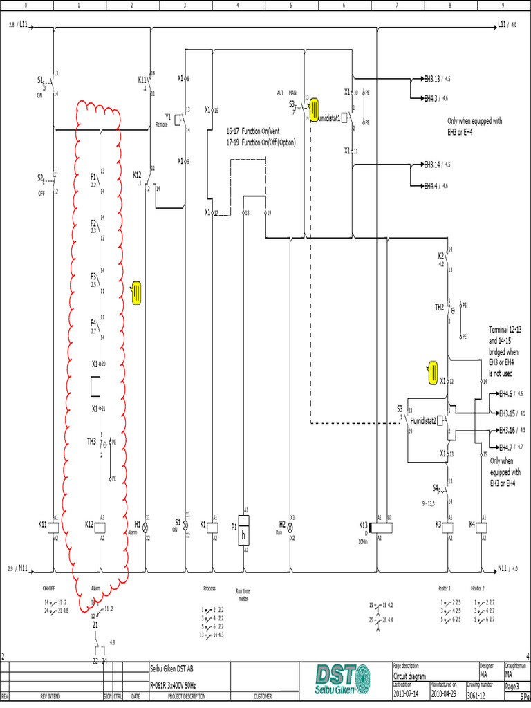 Elschema 3061-12 3x400 50Hz, Instrux TLL OHTS (2010) Aangepast | PDF