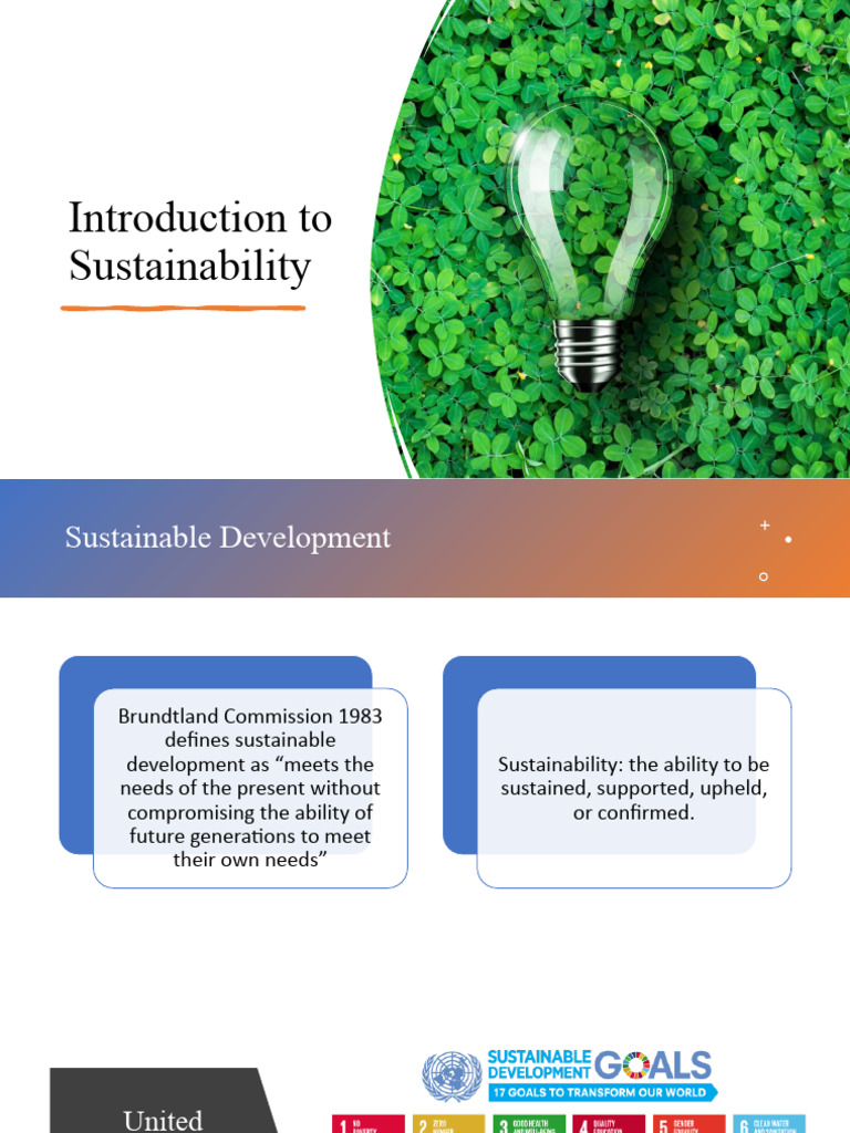 Lecture 1 Introduction To Sustainability | PDF | Sustainability ...