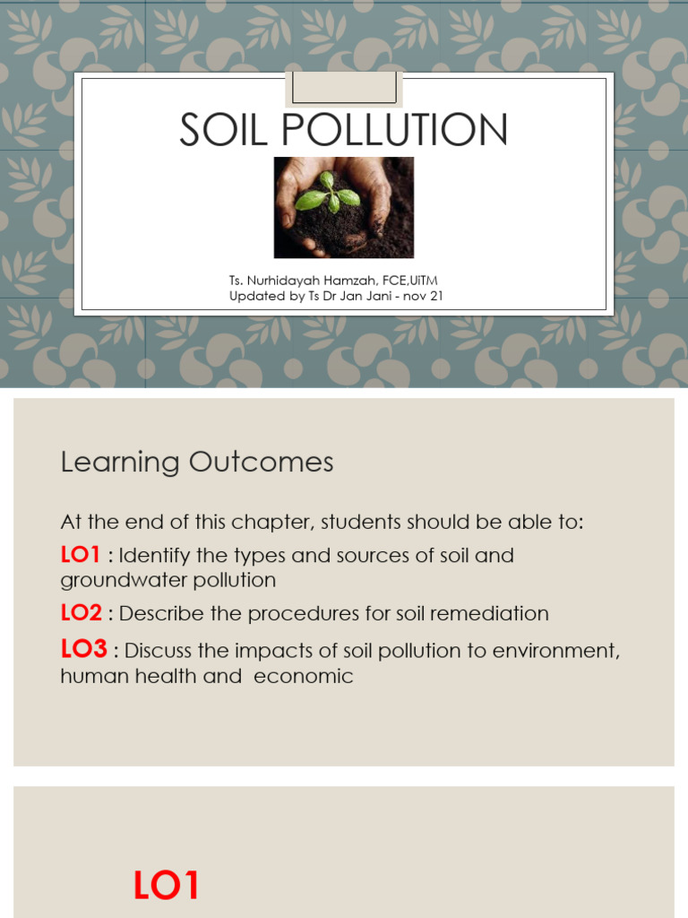 Topic 6 Soil Pollution | PDF | Soil | Environmental Remediation