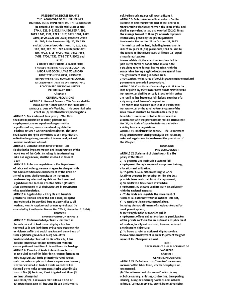 Presidential Decree No 442 | PDF | Apprenticeship | Employment