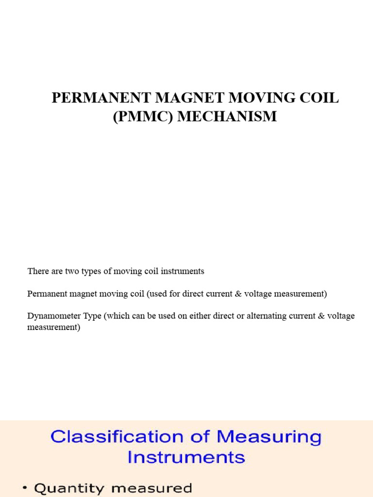 Permanent Magnet Moving Coil | PDF