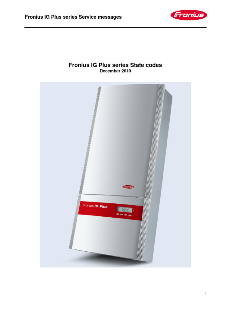 Fronius-ig-plus-EN | PDF | Mains Electricity | Power Inverter
