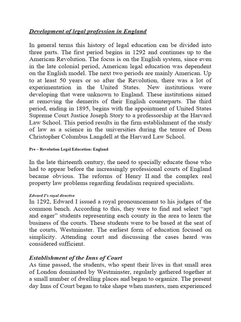 Evolution of the Legal Profession in England | PDF | Lawyer | Barrister