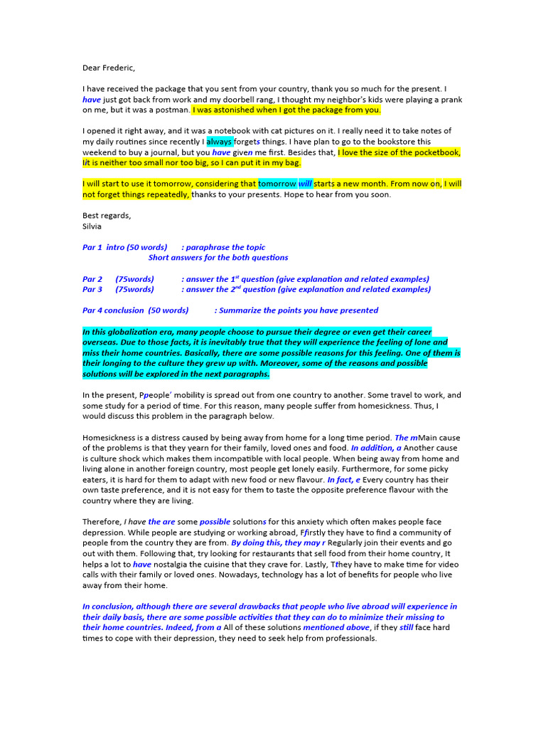 Ms Silvia Writing Exercise 1 | PDF | Psychology