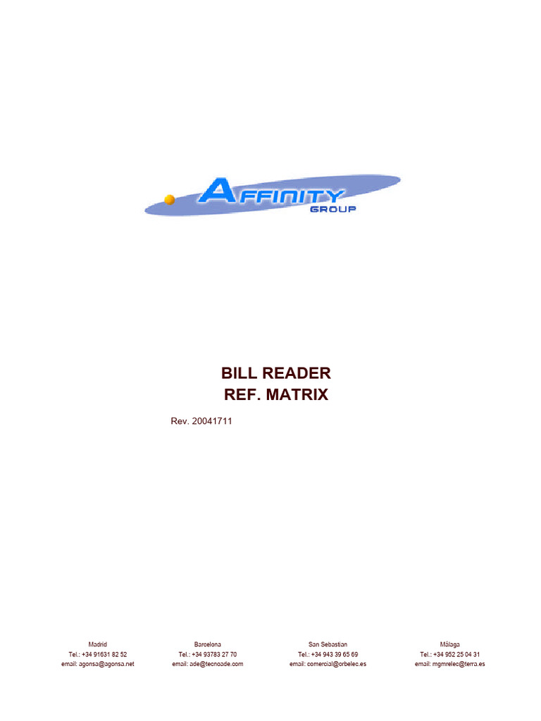bill_reader_matrix_aft | PDF | Computer Engineering | Computing