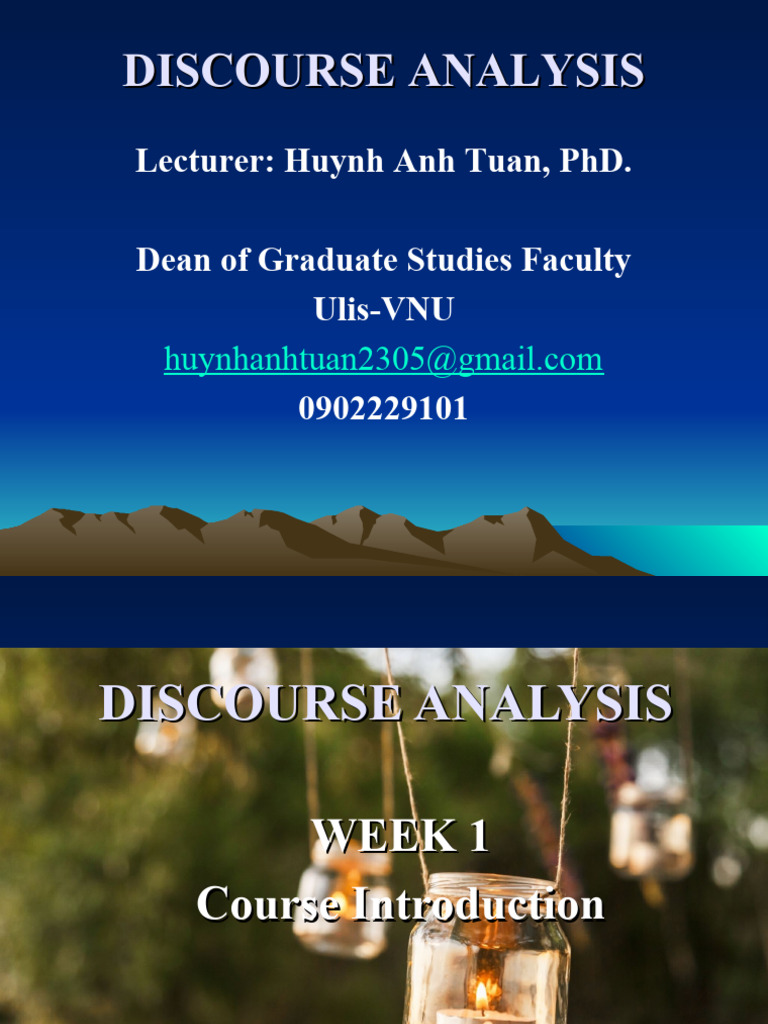 Session 1 DA Introduction | PDF | Discourse | Human Communication