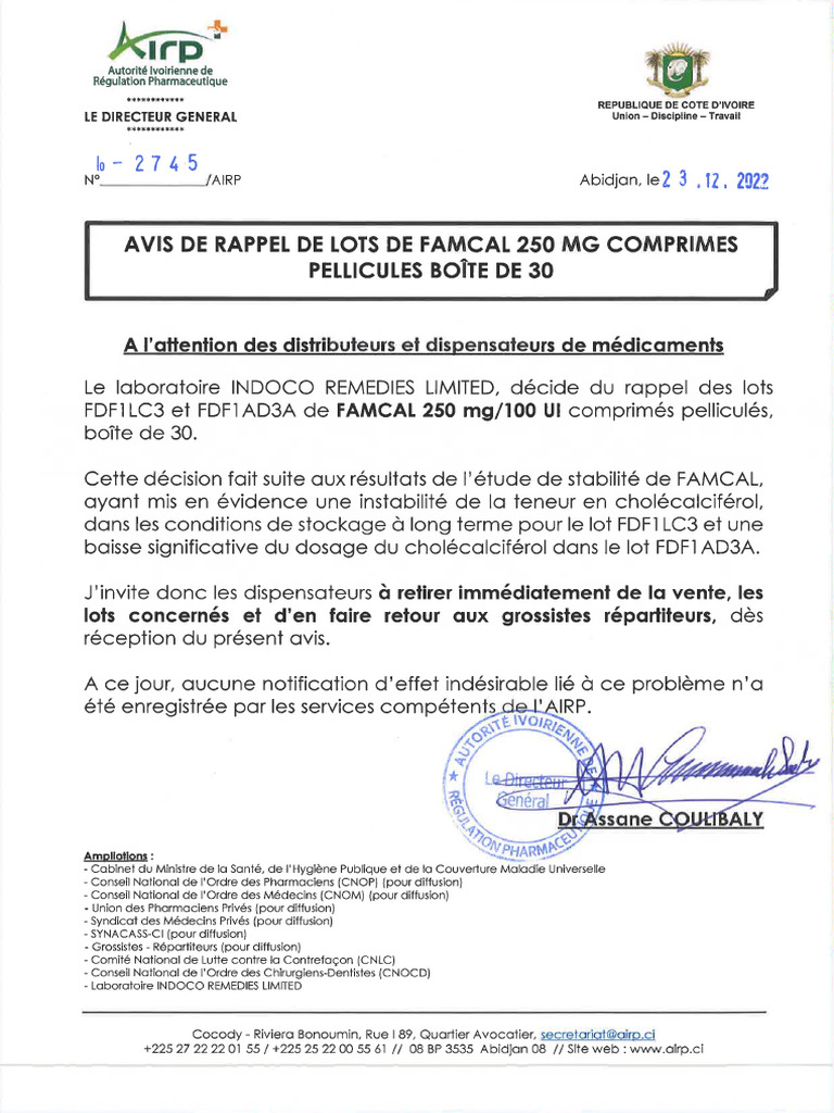 Rappel de lot | PDF