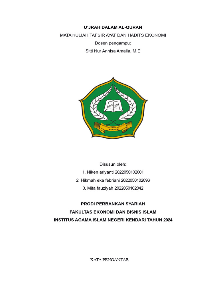 Pengertian dan Prinsip Ujrah dalam Islam | PDF