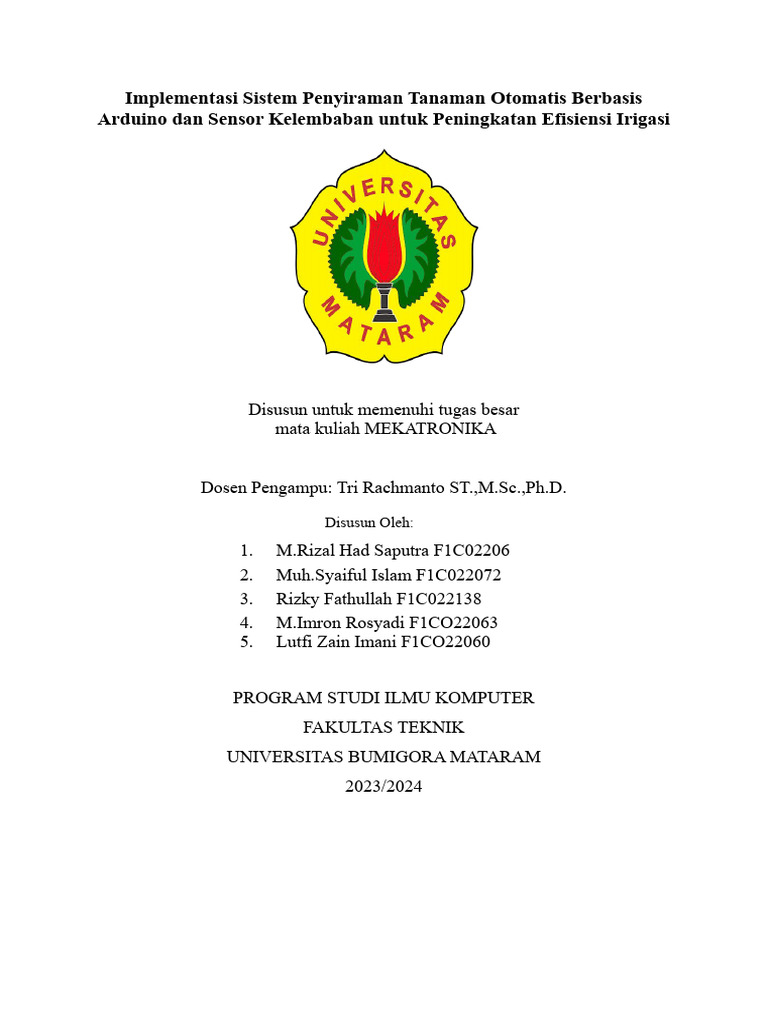 Alat - Penyiram - Tanaman - Otomatis - Dengan - Arduino - Dan - Sensor ...