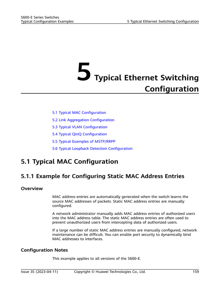 01-05 Typical Ethernet Switching Configuration | PDF | Network Switch | Computer Network