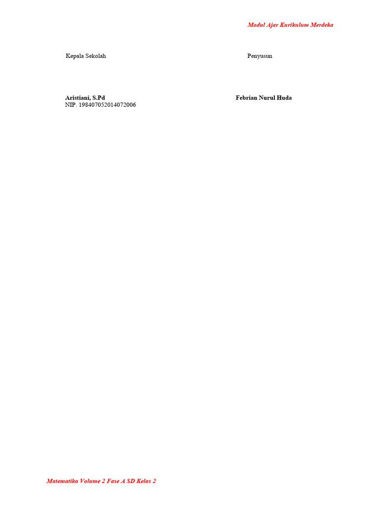 Modul Ajar Perkalian Kelas 2 SD | PDF | Kesehatan Holistik