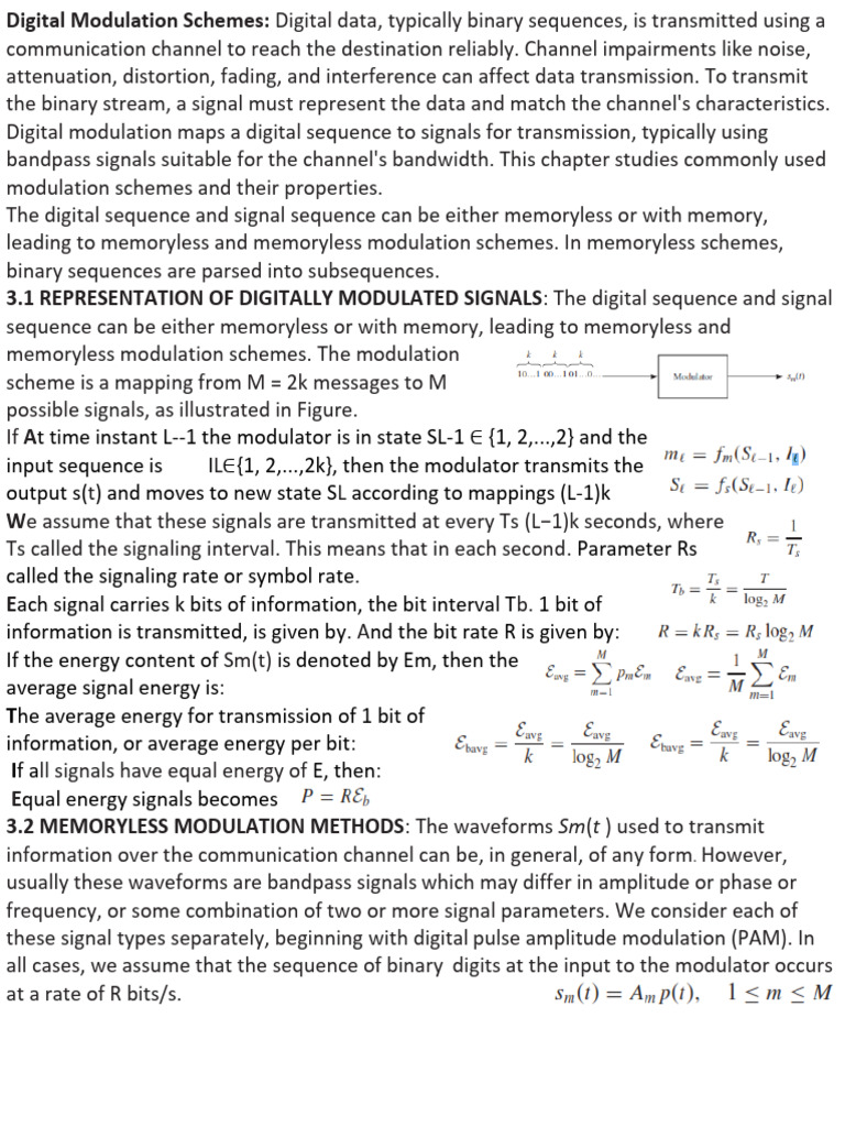 Communcation Short Lessons 3 | PDF | Modulation | Computer Engineering