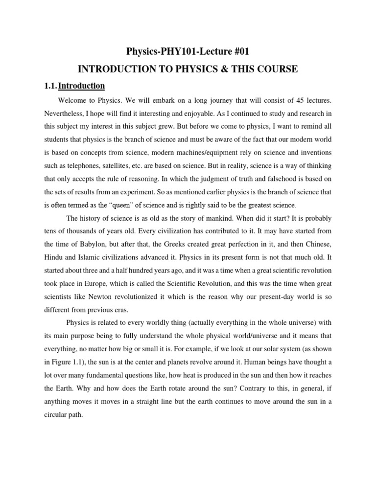 Lec1 Phy101 | PDF