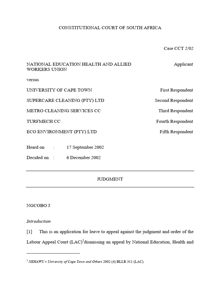 Read Nehawu | Download Free PDF | Labour Law | International Labour ...