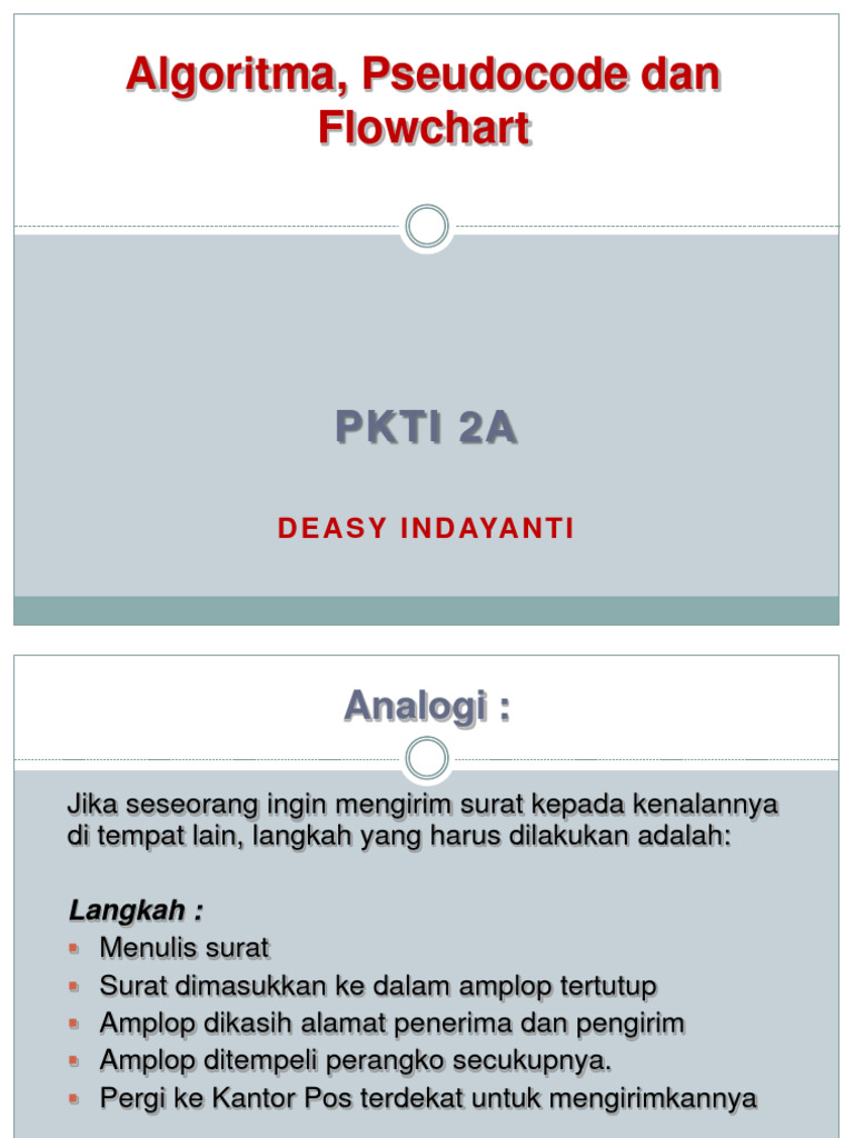 Pengenalan Algoritma Dan Flowchart Pdf Metode And Bahan Ajar Komputer 