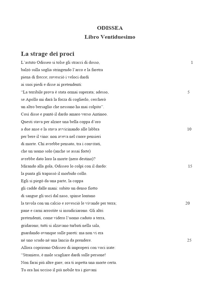 ODISSEA Parafrasi | PDF