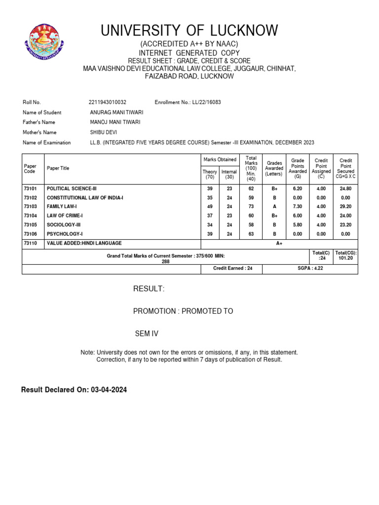 gaurav result | PDF | Computer Programming