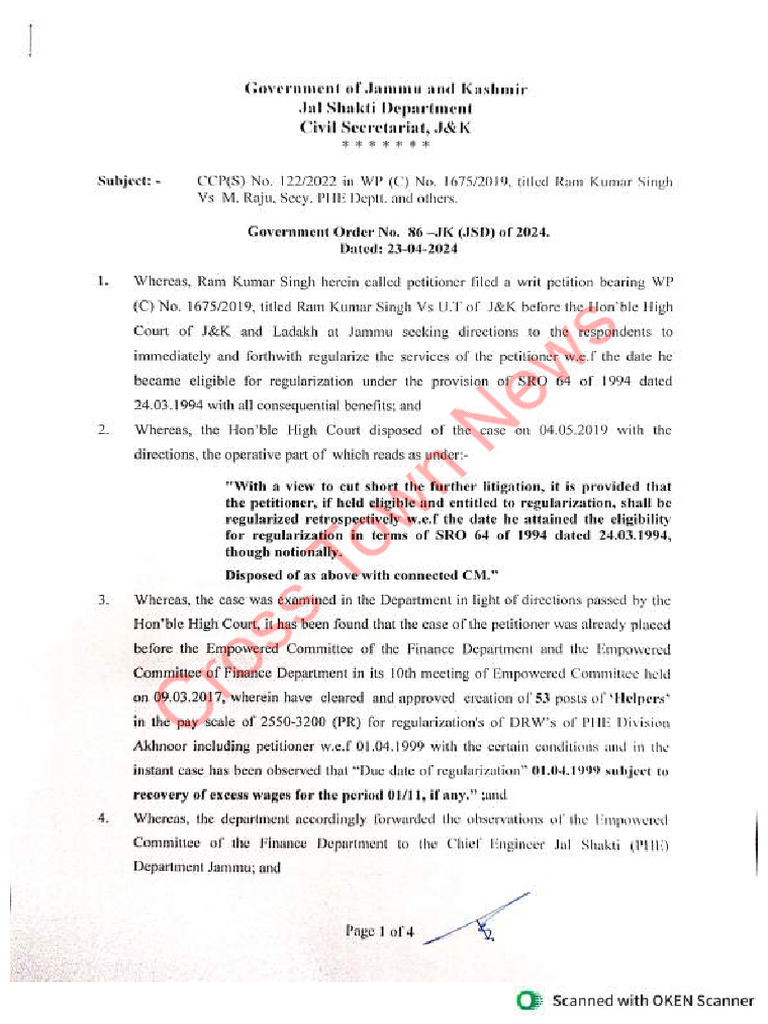Government Order No 86 of 2024 (1) - Compressed | PDF