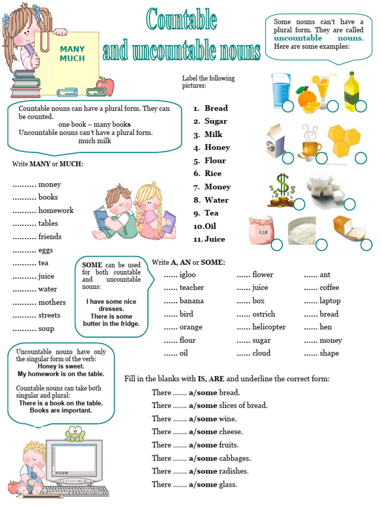 countable_uncountable | PDF | Plural | Noun
