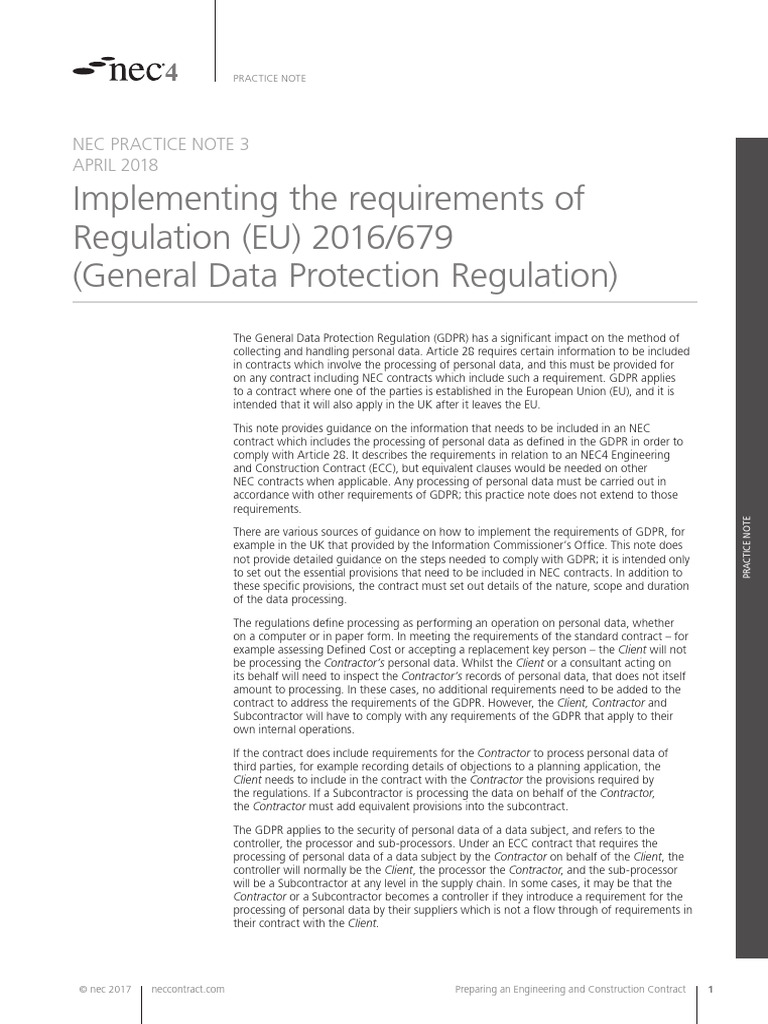 GDPR Practice Note | PDF | Business