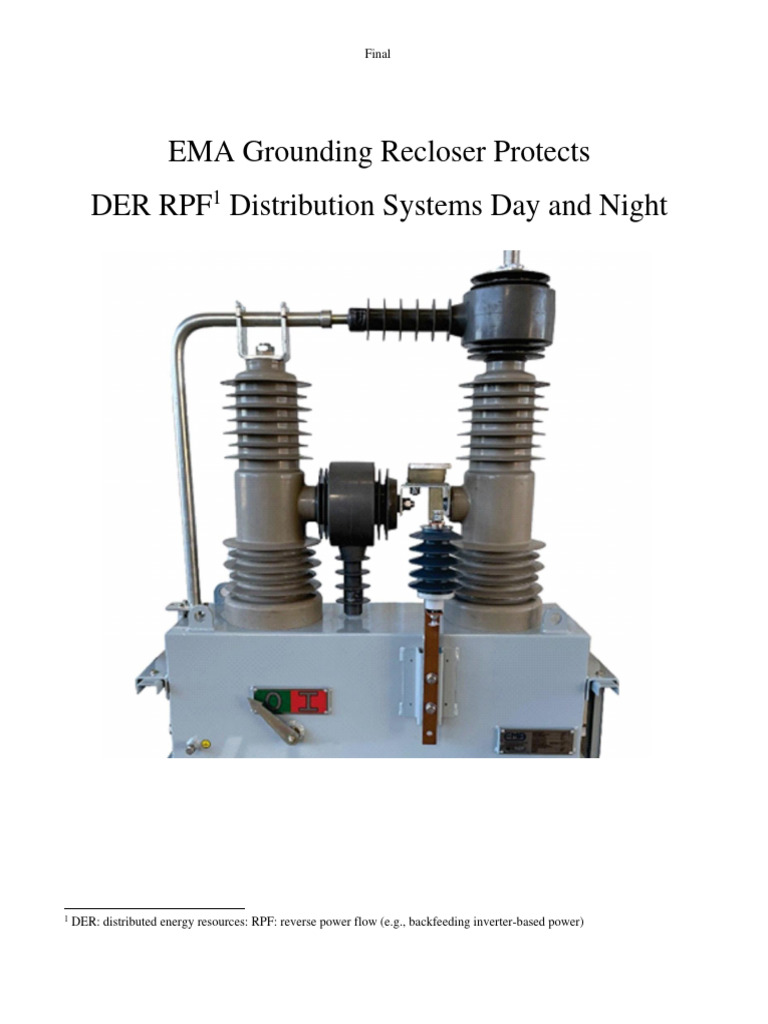 Grounding Recloser Protects Distribution Systems Day or Night 3 | PDF ...