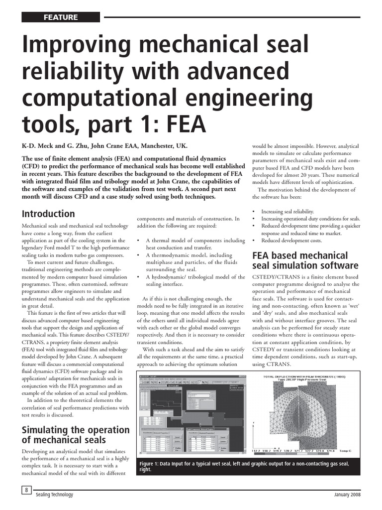 FEA for Mechanical Seal Performance Analysis | PDF | Finite Element ...