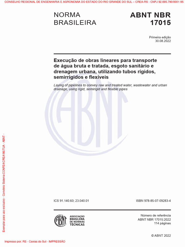Abnt Nbr 17015 2022 Pdf