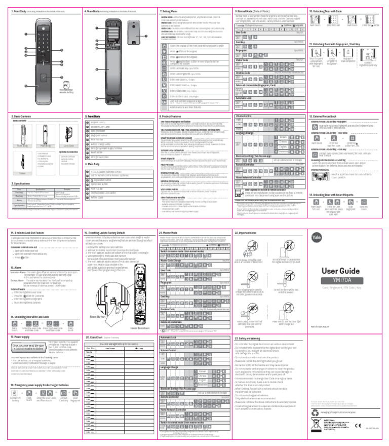 User Manual Yale smart lock YMI70A 05082020 | PDF | Personal ...