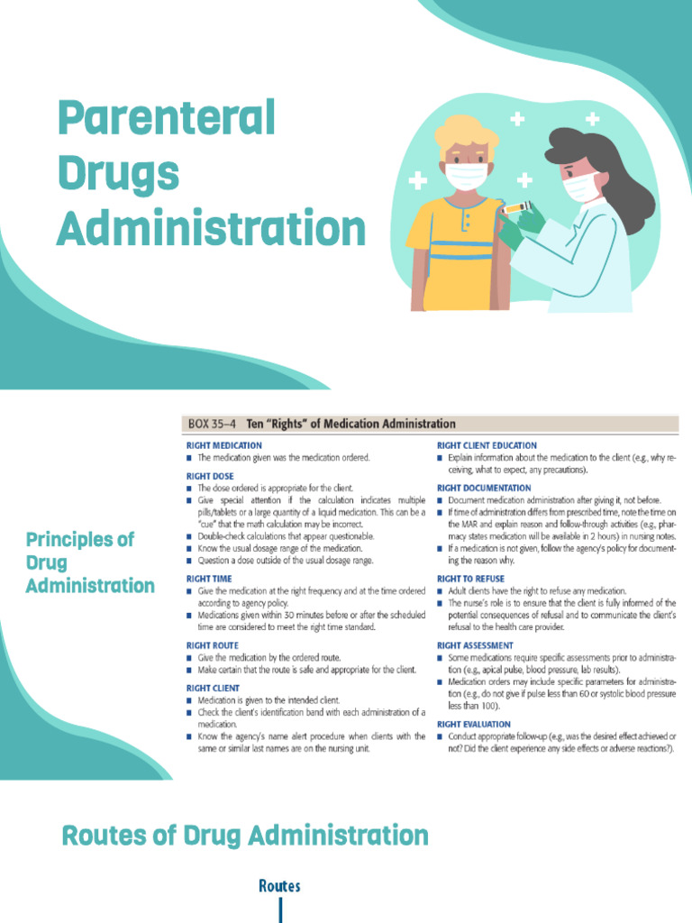 Parenteral Drugs Administration | PDF | Injection (Medicine) | Topical ...