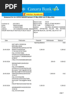 SBI Bank Statement Sample 2024 | PDF | Debits And Credits | Service ...