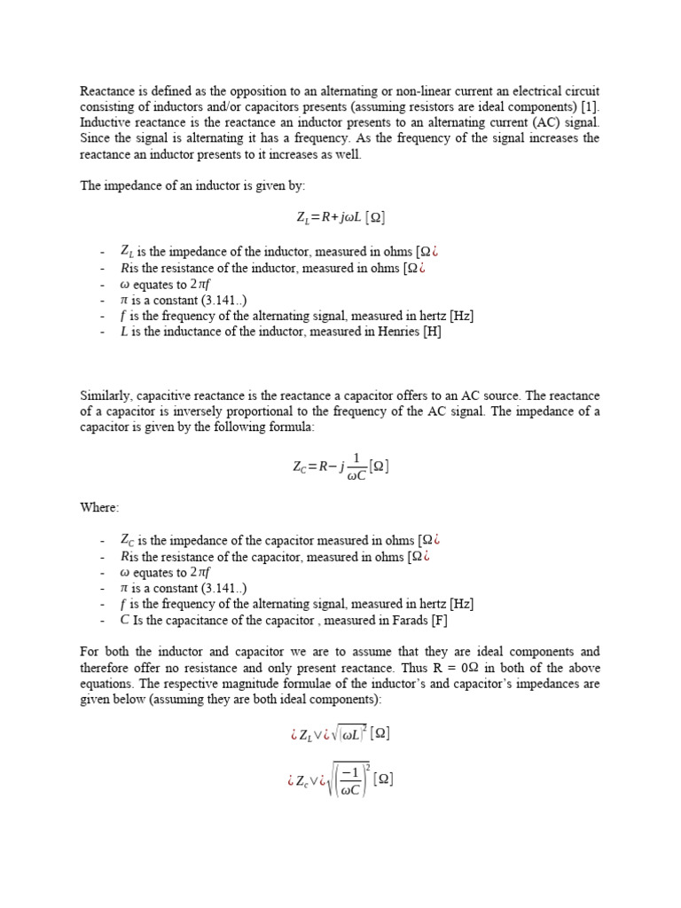 Assignment 3 | PDF | Electrical Impedance | Inductor