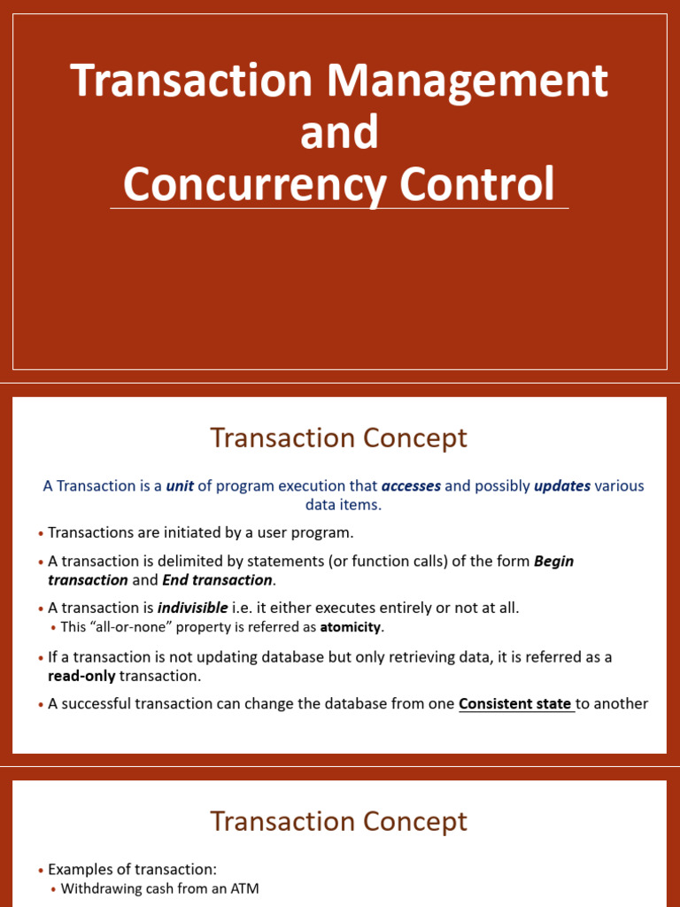 Transaction Management | PDF | Database Transaction | Acid