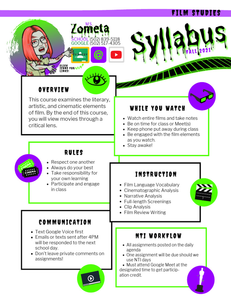 Film Studies Syllabus Fall 2021 | PDF | Human Communication